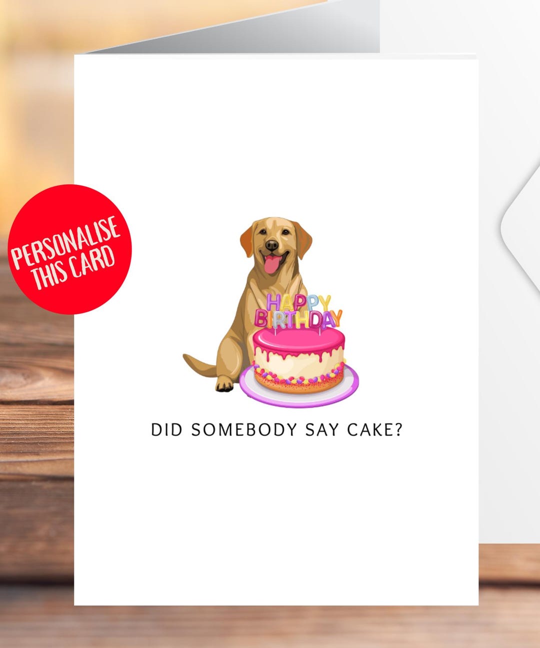 Labrador Birthday Card // Funny Animal Birthday Cards // Dog Birthday ...