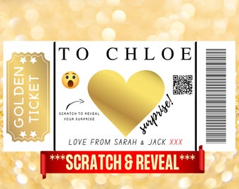 The Golden Ticket | Scratch & Reveal Surprise Ticket, Golden Ticket ...