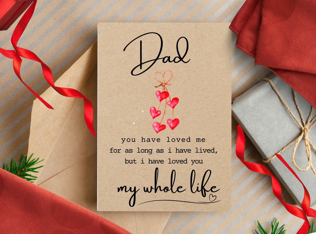 Happy Father's Day Card | Fathers Day Card With Poem | Wonderful Dad - Etsy
