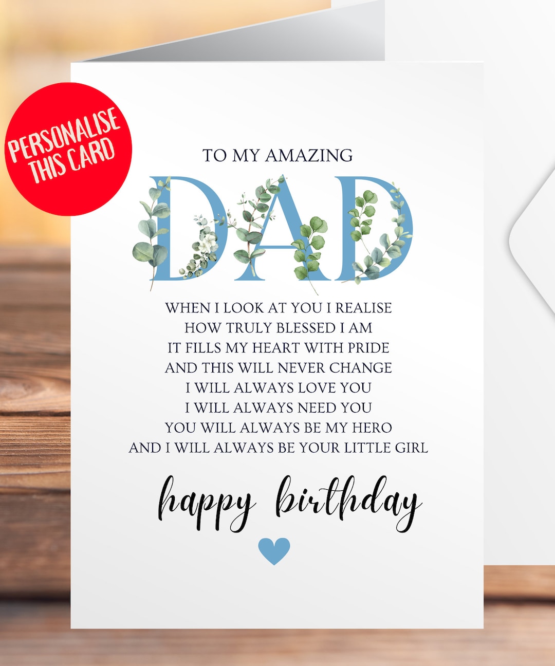 Dad Birthday Card, Birthday Cards for Dad, Best Dad Birthday Card ...