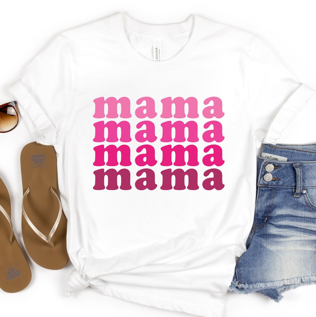 Stacked Mama Svg Commercial Use Cut File Retro Mama Design - Etsy