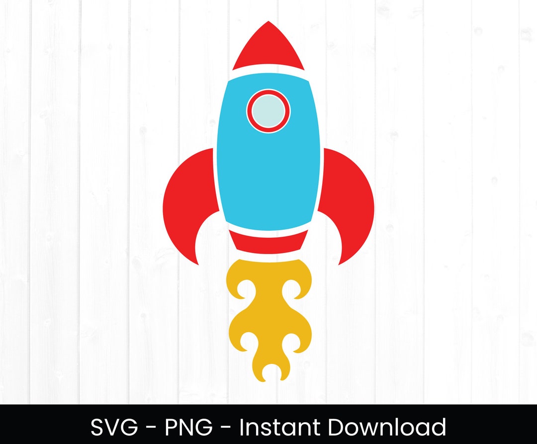 Rocket SVG for Commercial Use, Spaceship Clipart, Layered Cut File ...
