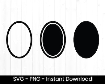 OVALS SVG, Instant Download, Oval Cut File, Commercial Use Png, Basic ...
