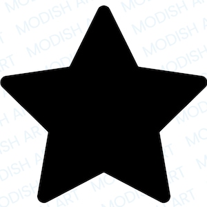 Rounded Star for Commercial Use, Star Png, Cut File, Instant Download ...