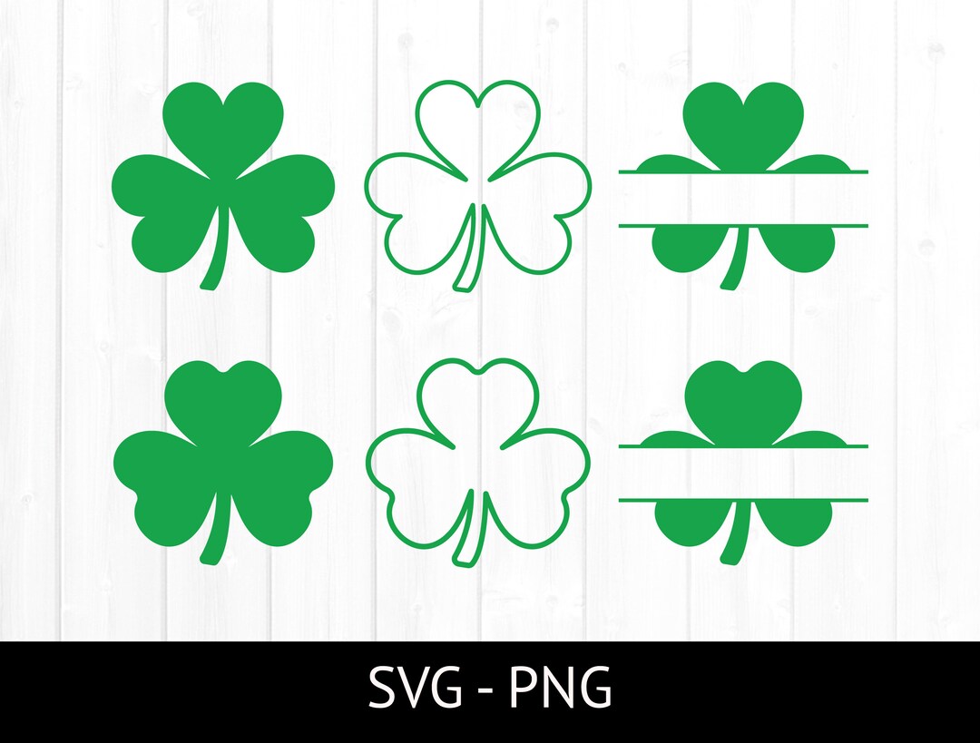 Shamrock Svg for Commercial Use, St Patricks Day Bundle, Clover Outline ...