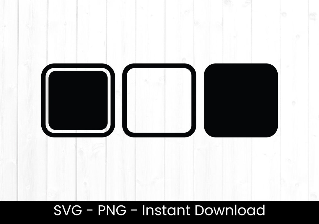 Rounded Squares Svg for Cricut Commercial Use Square Cut - Etsy