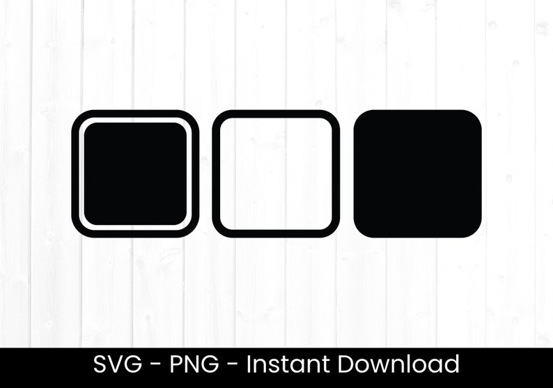 Rounded Squares Svg for Cricut Commercial Use Square Cut - Etsy