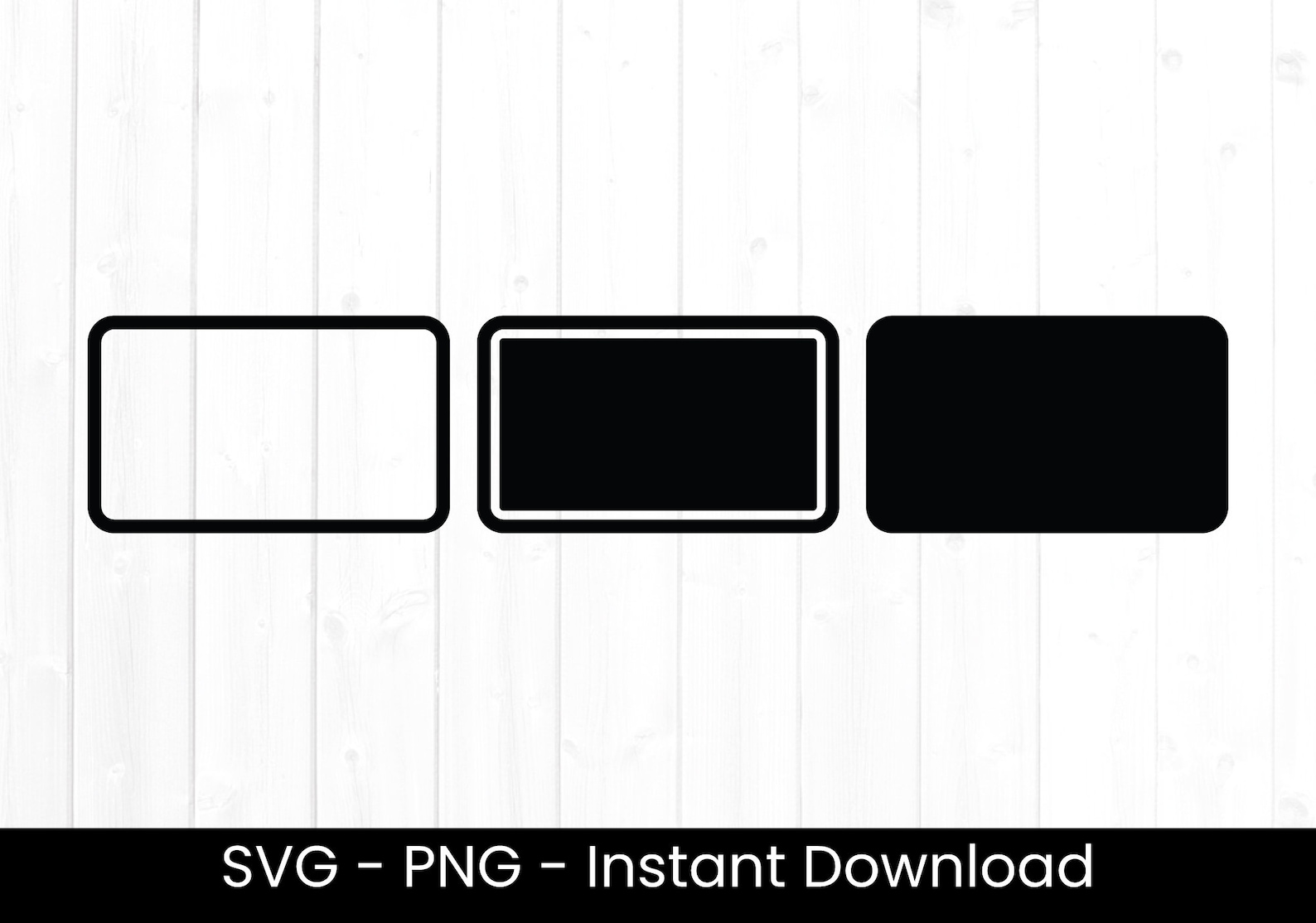 Rounded Rectangles Svg for Commercial Use Rectangle Cut File | Etsy