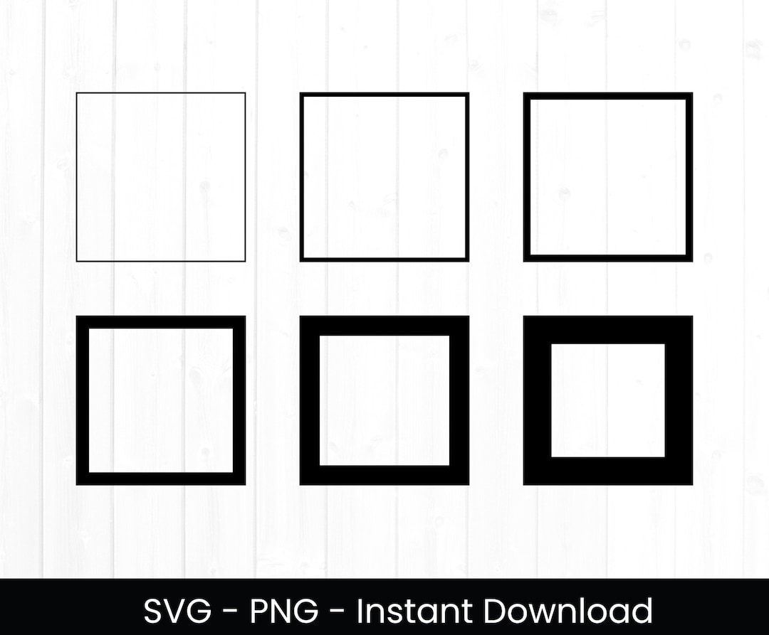 Square Frame SVG, Frame SVG for Commercial Use, Cut File, Different ...