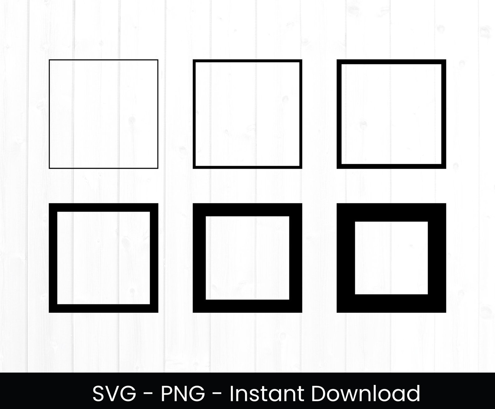 Square Frame SVG, Frame SVG for Commercial Use, Cut File, Different ...