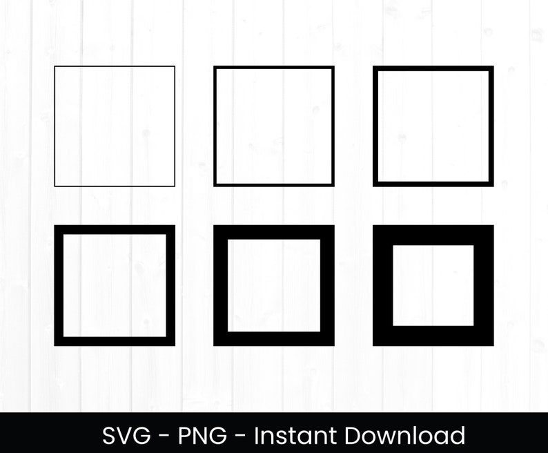 Square Frame SVG, Frame SVG for Commercial Use, Cut File, Different ...