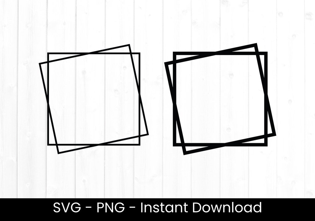 Square Frame SVG for Commercial Use, Cricut Cut File, Double Square ...