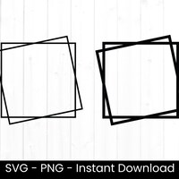 Square Frame SVG, Digital Download, Frame SVG for Commercial Use, Cut ...