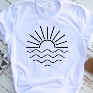 Sun Svg for Commercial Use, Sun SVG, Cut File, Sun With Waves, Digital ...