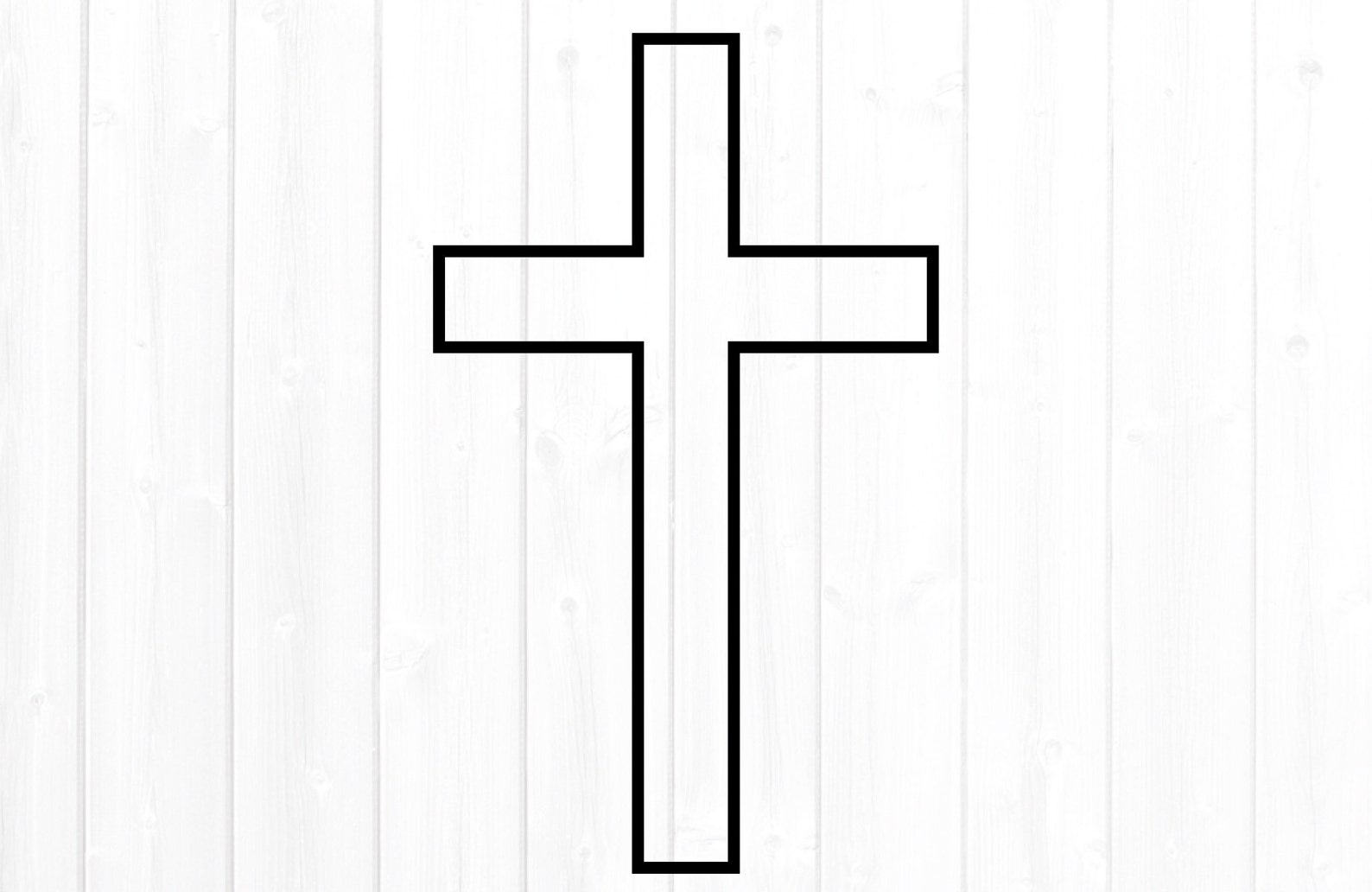 Cross Outline SVG, Commercial Use Cut File, Christian Cross Design ...