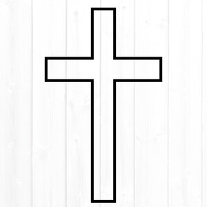 Cross Outline SVG, Commercial Use Cut File, Christian Cross Design ...