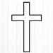 Cross Outline SVG, Commercial Use Cut File, Christian Cross Design ...