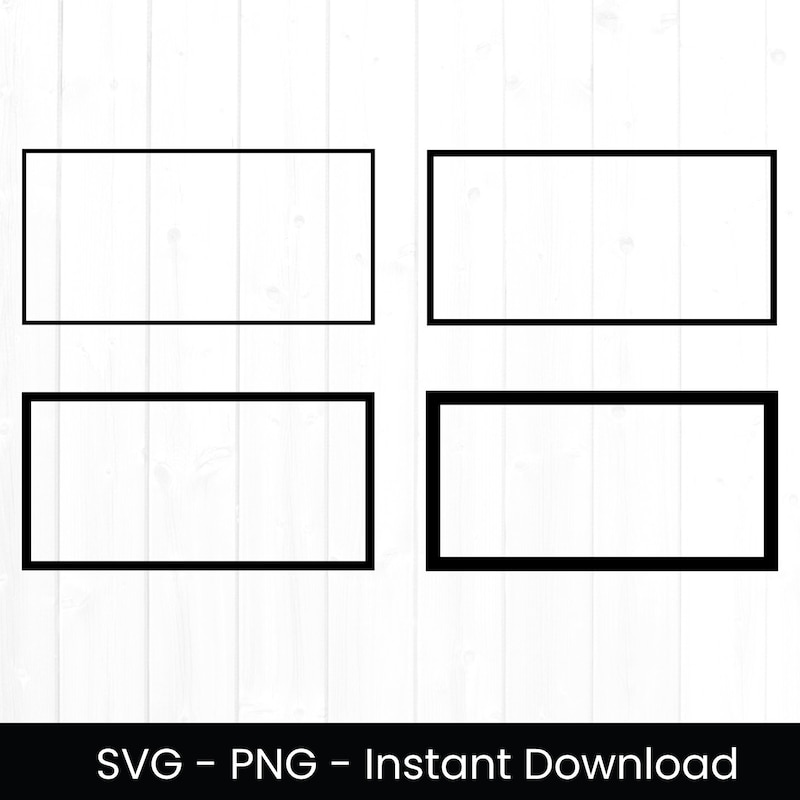 Rectangle Frame Svg - Etsy