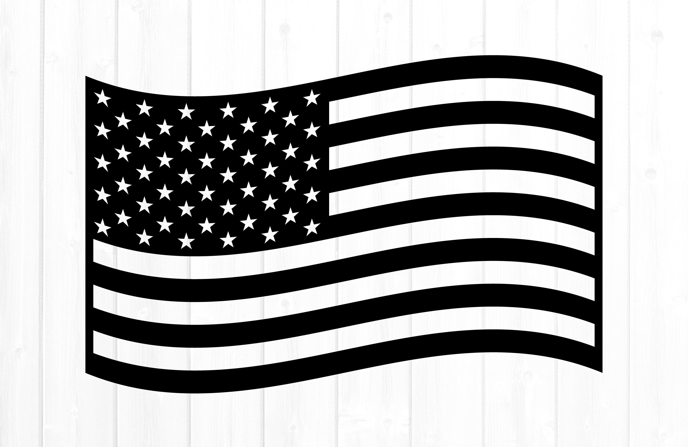 Waving American Flag Svg Commercial Use Flag Silhouette - Etsy Canada