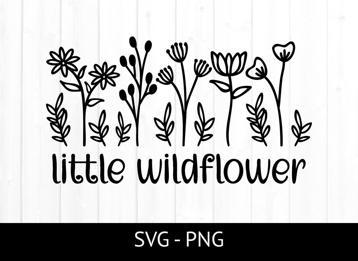 Commercial Use Cut File Little Wildflower Layered Svg for - Etsy