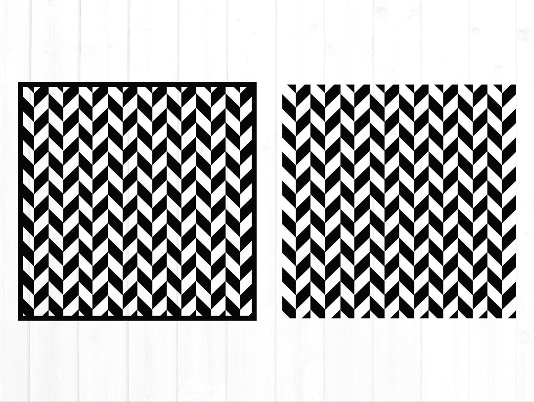 Chevron Svg Cut File Chevron Pattern With Border Cricut - Etsy