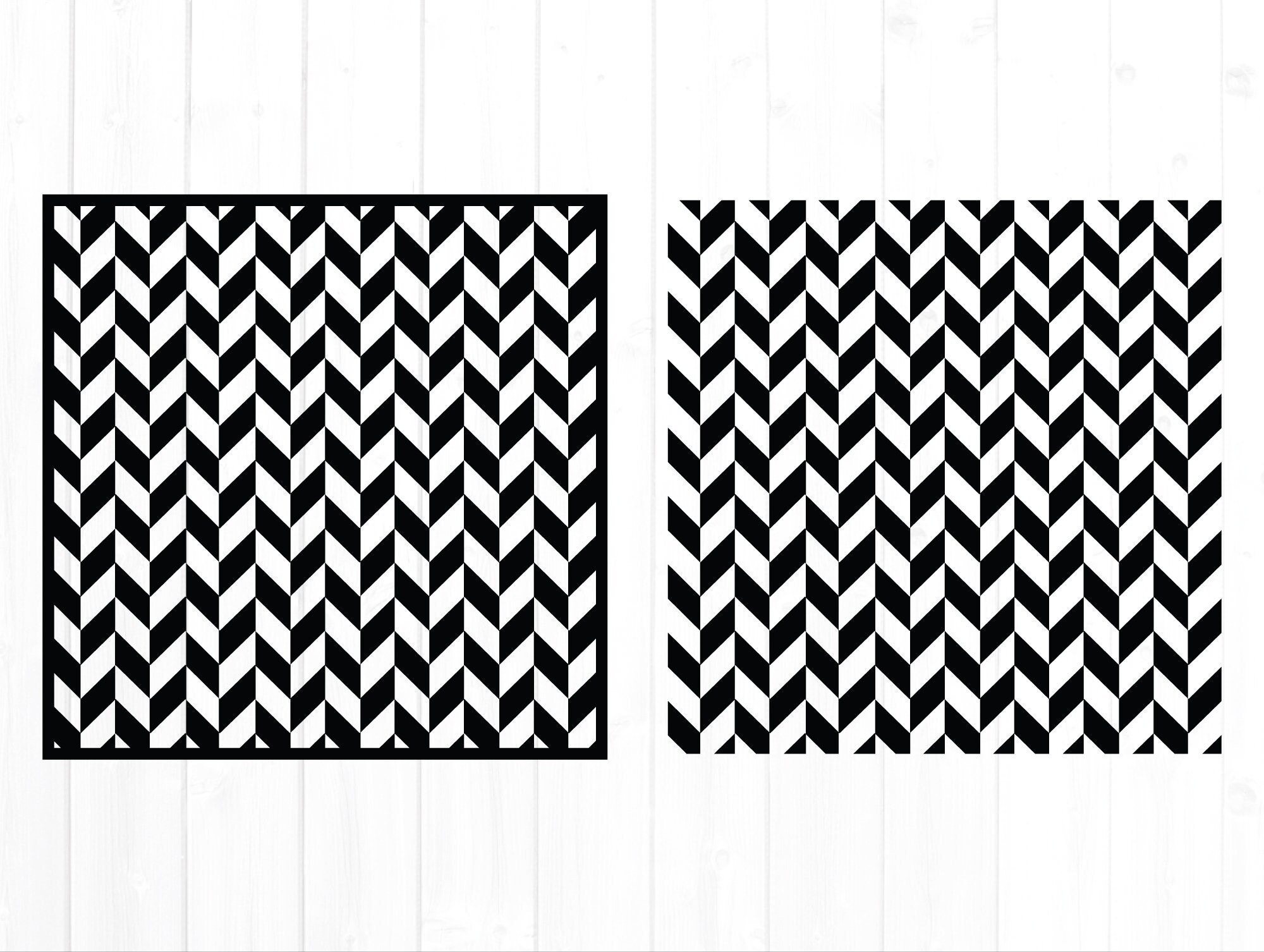 Chevron Svg Cut File Chevron Pattern With Border Cricut | Etsy