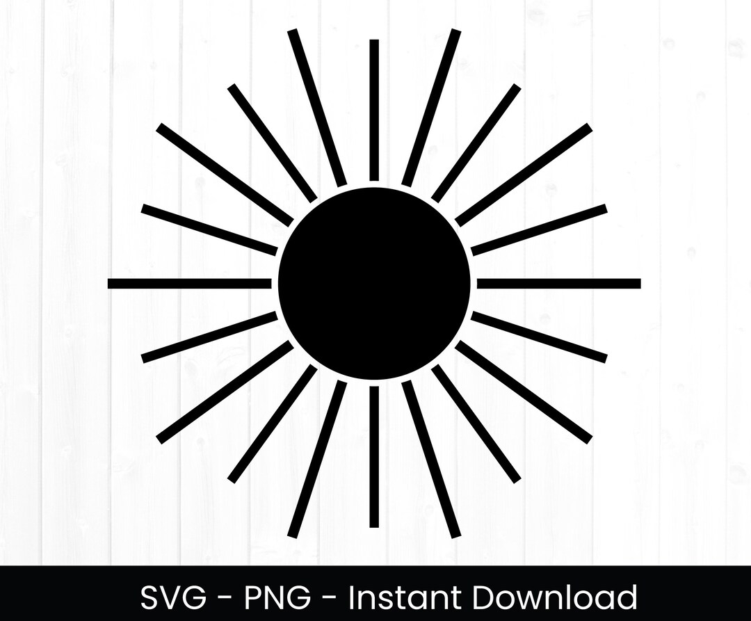 Sun SVG, Sun Svg for Commercial Use, Cut File, Sunburst Svg, Digital ...