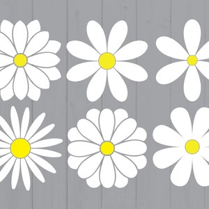 Daisy SVG Bundle, Commercial Use Cut File, Layered Flower SVG, Cut File ...