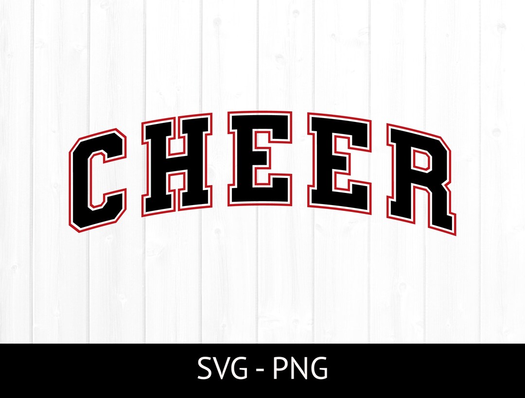 Cheer Svg, Commercial Use Cut File, Varsity Style Cheer Svg, Layered ...