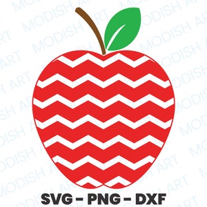 Chevron Apple Svg, Commercial Use Cut Files, Teacher Apple Design ...