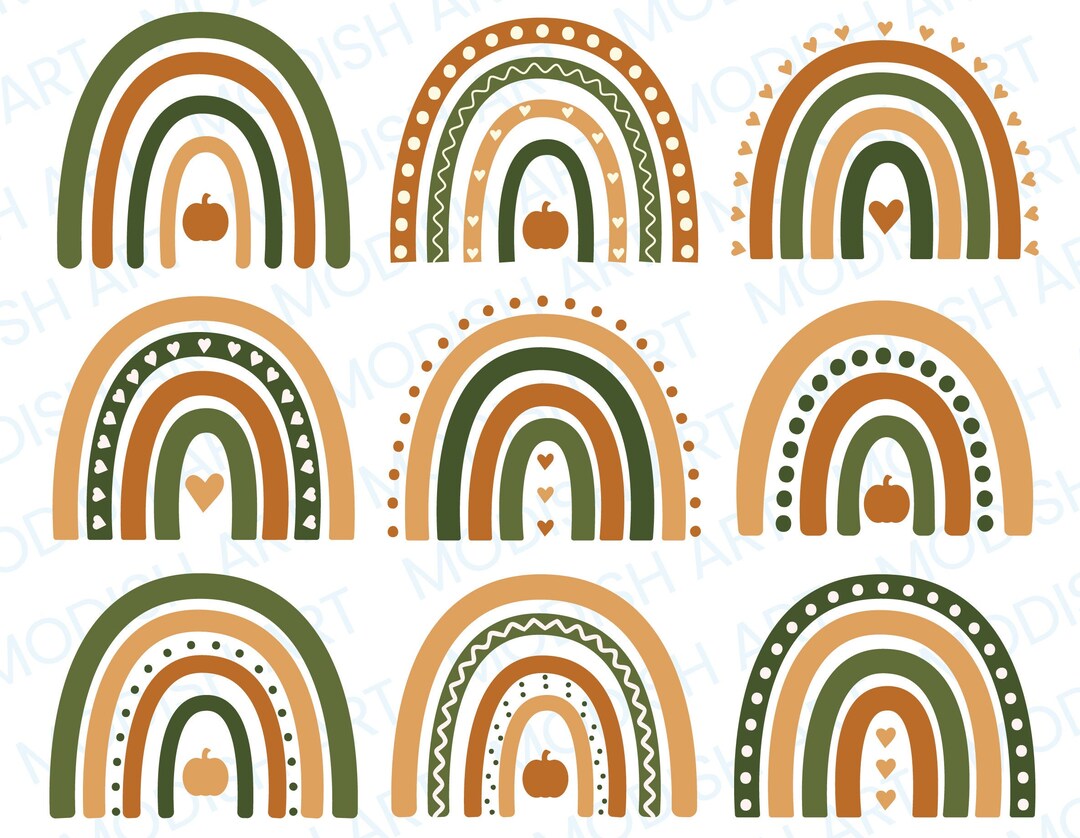 Boho Rainbow SVG, Commercial Use Cut File, Layered Bohemian Rainbow ...