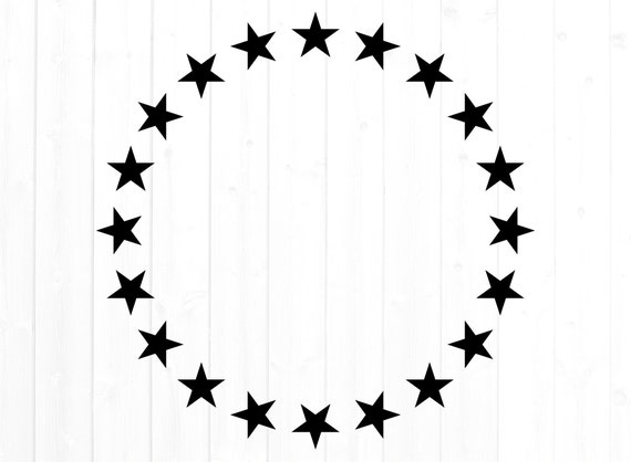 Star Circle Frame SVG Commercial Use SVG Cricut Cut File | Etsy Canada