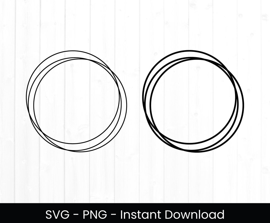 Circle Frame Cut File, SVG for Commercial Use, Circle Monogram Frame ...
