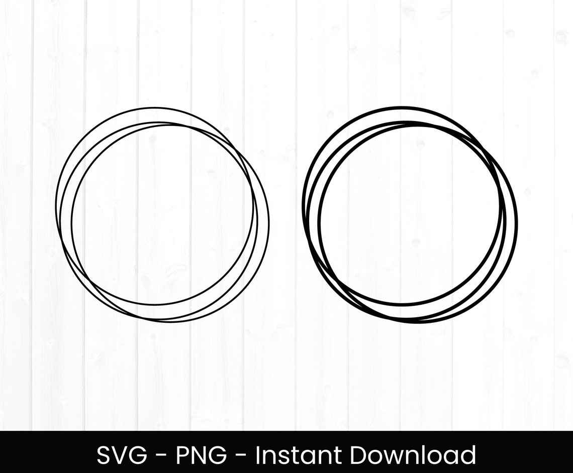 Circle Frame Cut File SVG for Commercial Use Circle Monogram - Etsy