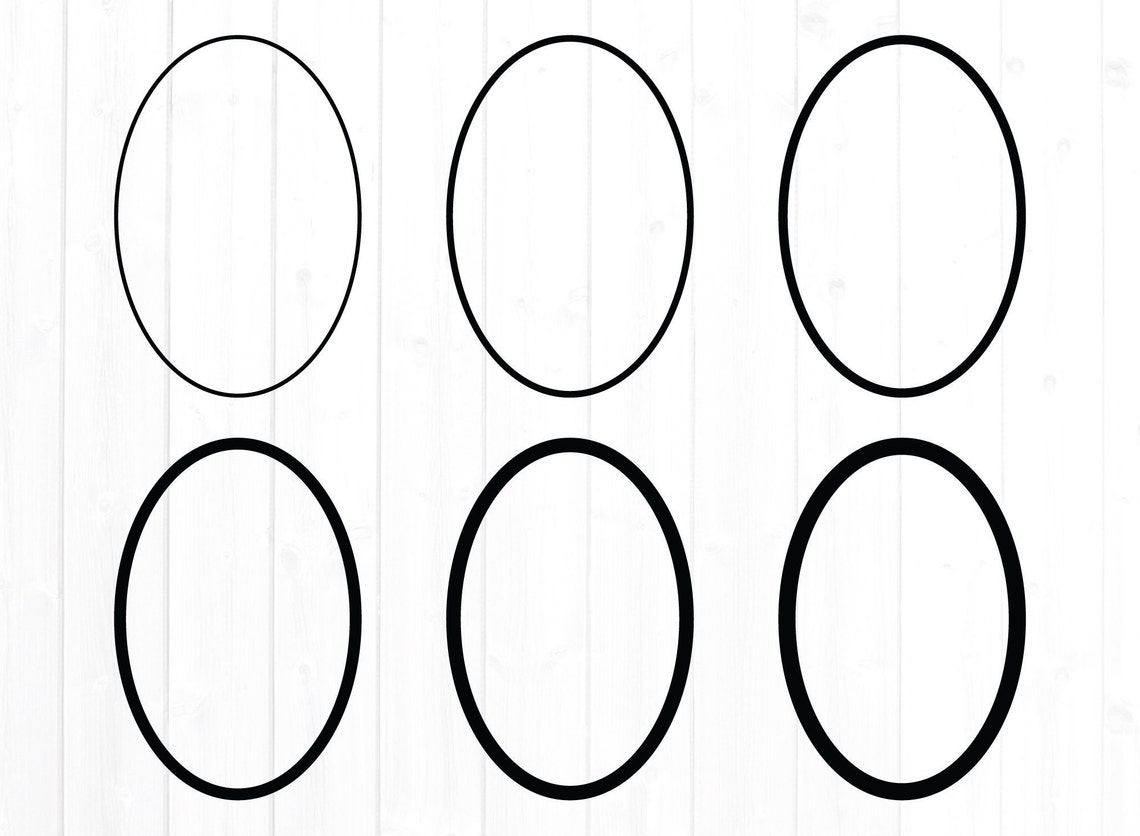 Oval Frame SVG, Oval SVG for Commercial Use, Cut File, Oval Outline Png ...