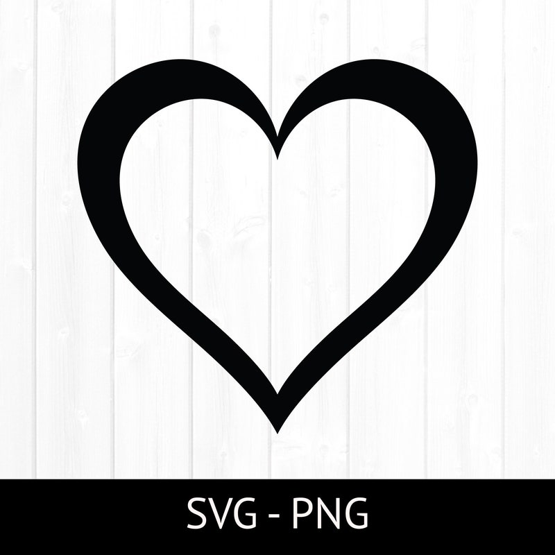 Heart Outline Svg - Etsy