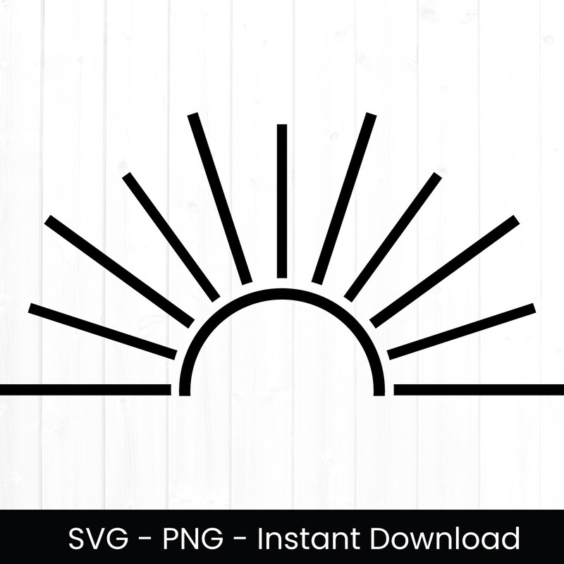 Half Sunburst Decal - Etsy