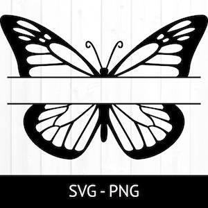Split Butterfly for Commercial Use, Cut File, Monarch SVG, Girls Tshirt ...