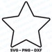 Star Svg for Commercial Use, Star Outline Png, Rounded Star Design ...