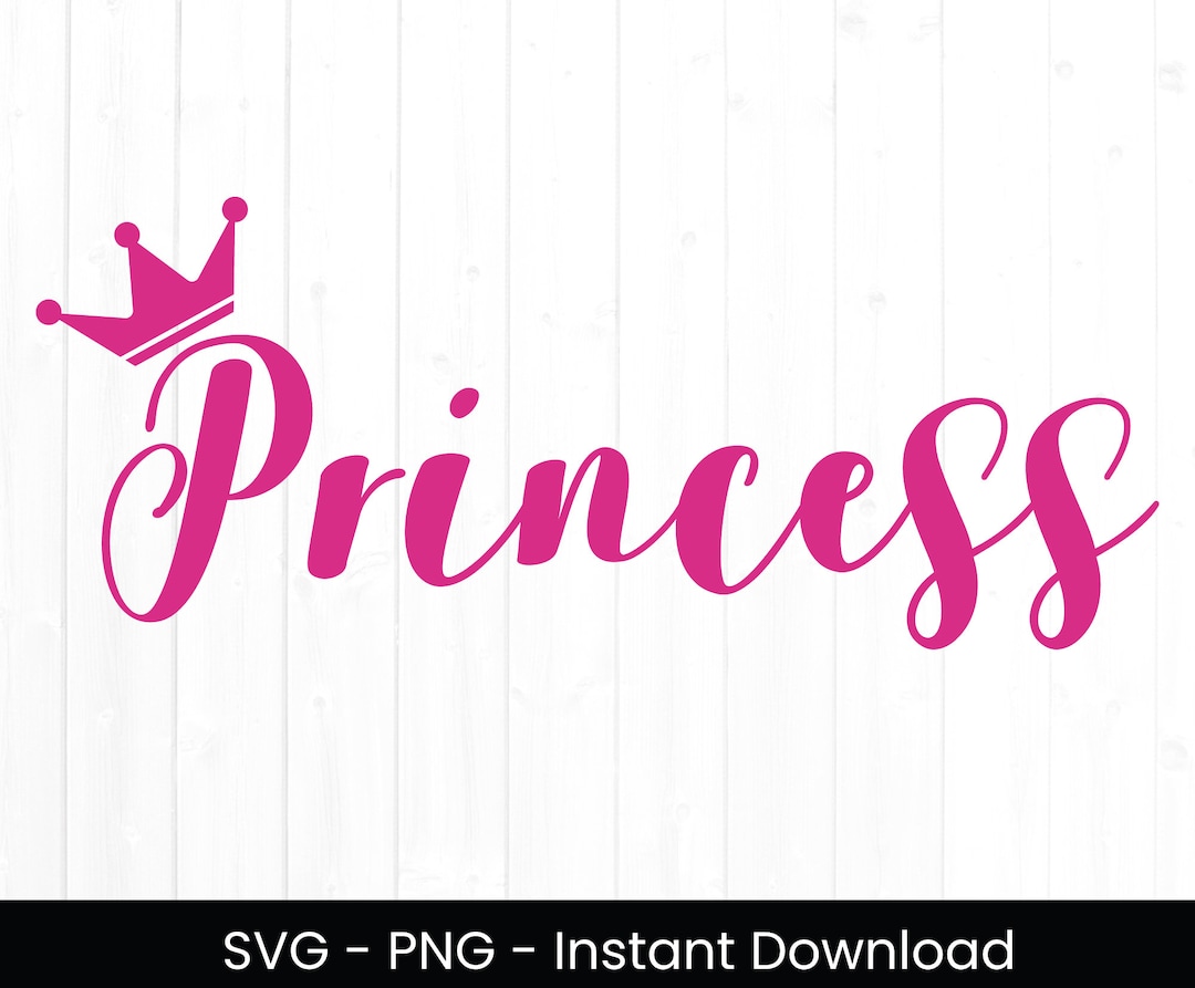 Princess Svg, Commercial Use Cut File, Clipart PNG, Digital Download ...