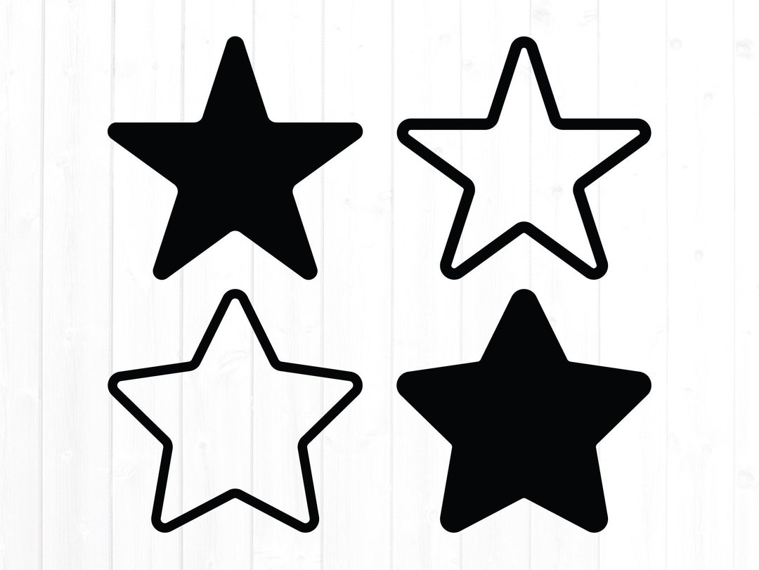 Rounded Star Svg for Cricut Commercial Use Cut File Star - Etsy UK