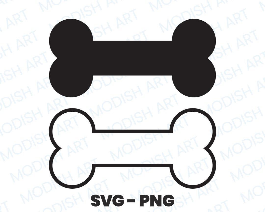 Dog Bone Svg, Commercial Use Cut File, Bone Outline Design, Pet Clipart ...