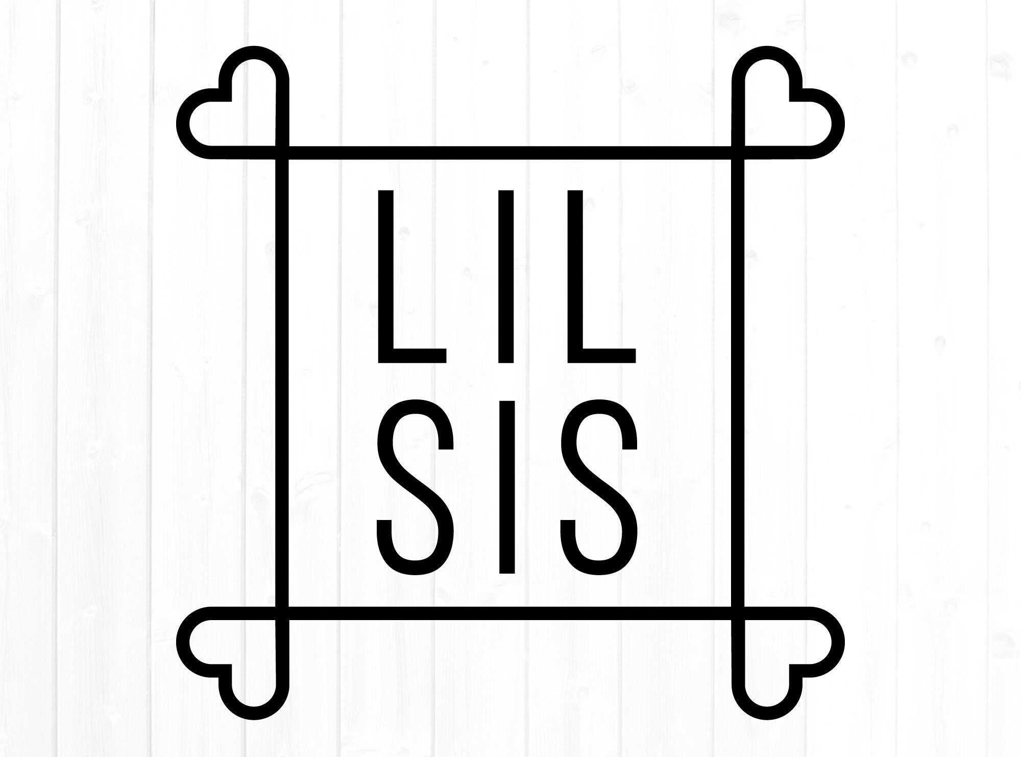 Lil Sis Svg, Sister Svg for Commercial Use, Cut File, Tshirt Design ...
