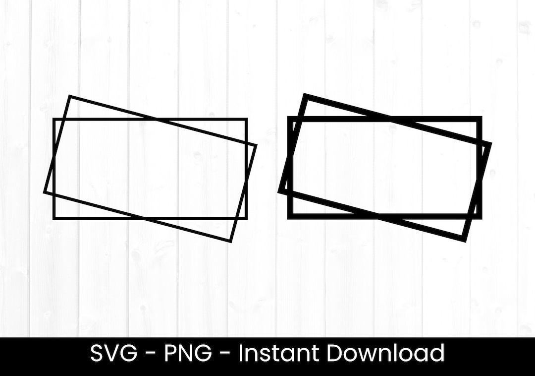 Rectangle Frame SVG, Layered SVG Design, Commercial Use Cut File ...