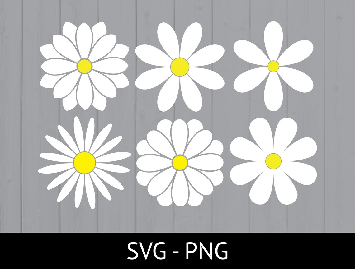 Daisy SVG Bundle, Commercial Use Cut File, Layered Flower SVG, Cut File ...
