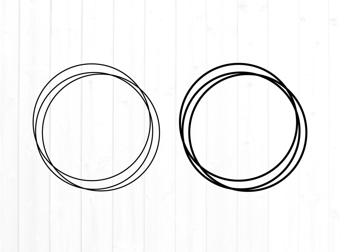 Circle Frame Cut File SVG for Commercial Use Circle Monogram - Etsy