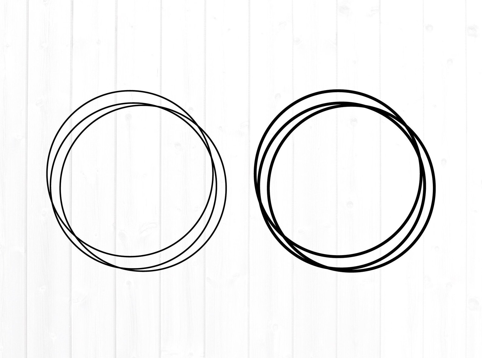 Circle Frame Cut File, SVG for Commercial Use, Circle Monogram Frame ...