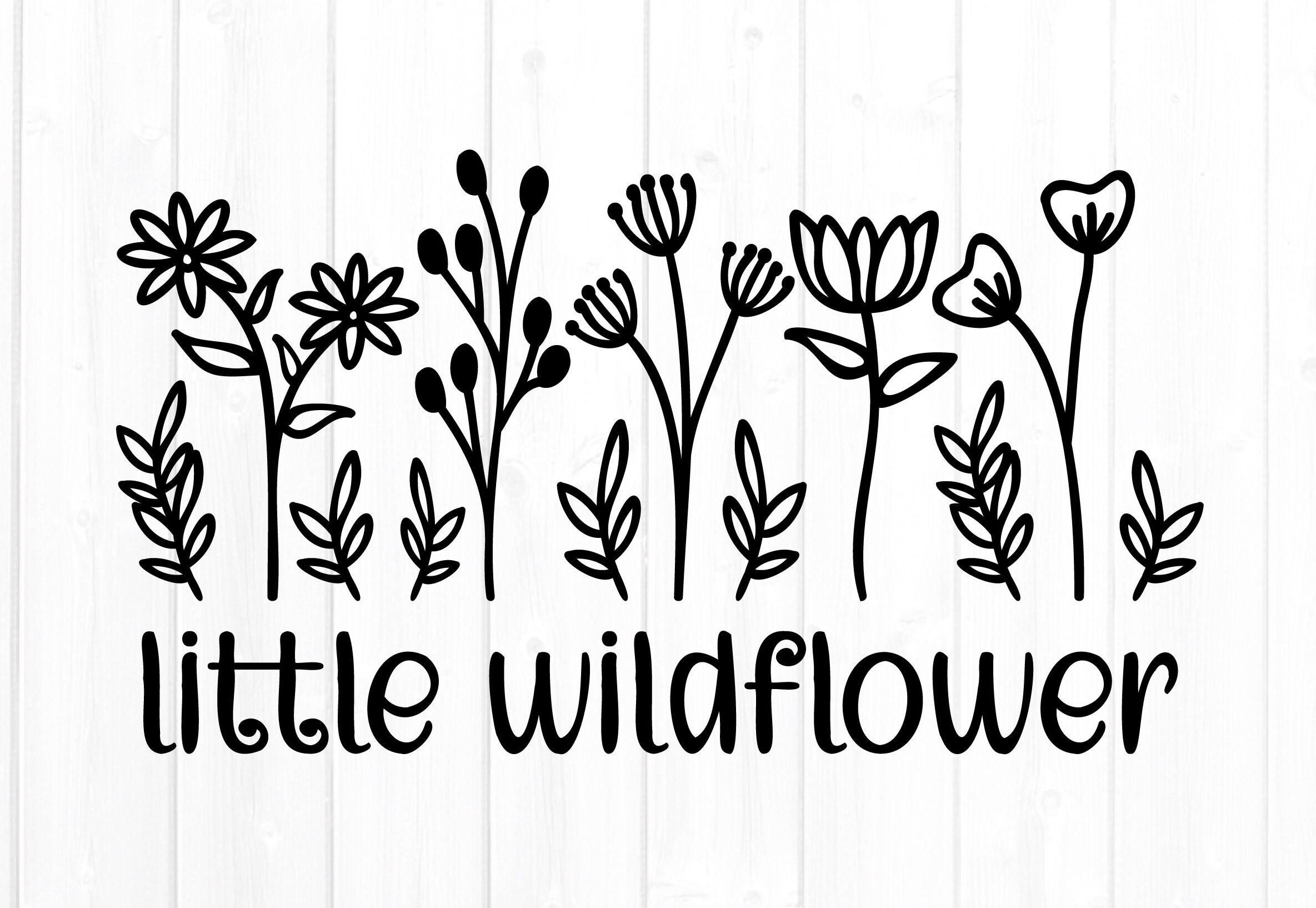 Commercial Use Cut File Little Wildflower Layered Svg for - Etsy