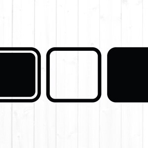 Rounded Squares Svg for Cricut Commercial Use Square Cut - Etsy