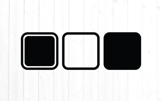 Rounded Squares Svg for Cricut Commercial Use Square Cut - Etsy
